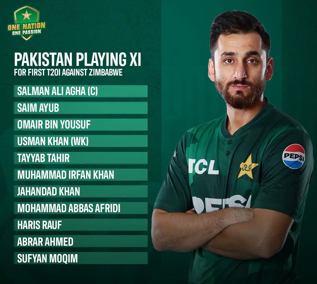 PAK vs ZIM: Pakistan Announces Playing XI for First T20I Against ...
